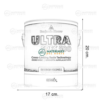 BENJAMIN MOORE GALON PINTURA INTERIOR ULTRA SPEC EGGSHELL BASE 4X ...